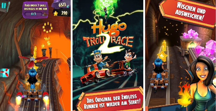 Hugo Troll Race 2 ist ein guter Endless-Runner mit dem Troll.