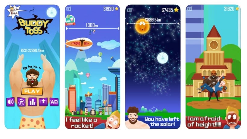Kostenlose Spiele-Apps — Wie hoch schleudert ihr euren Kumpel in Buddy...