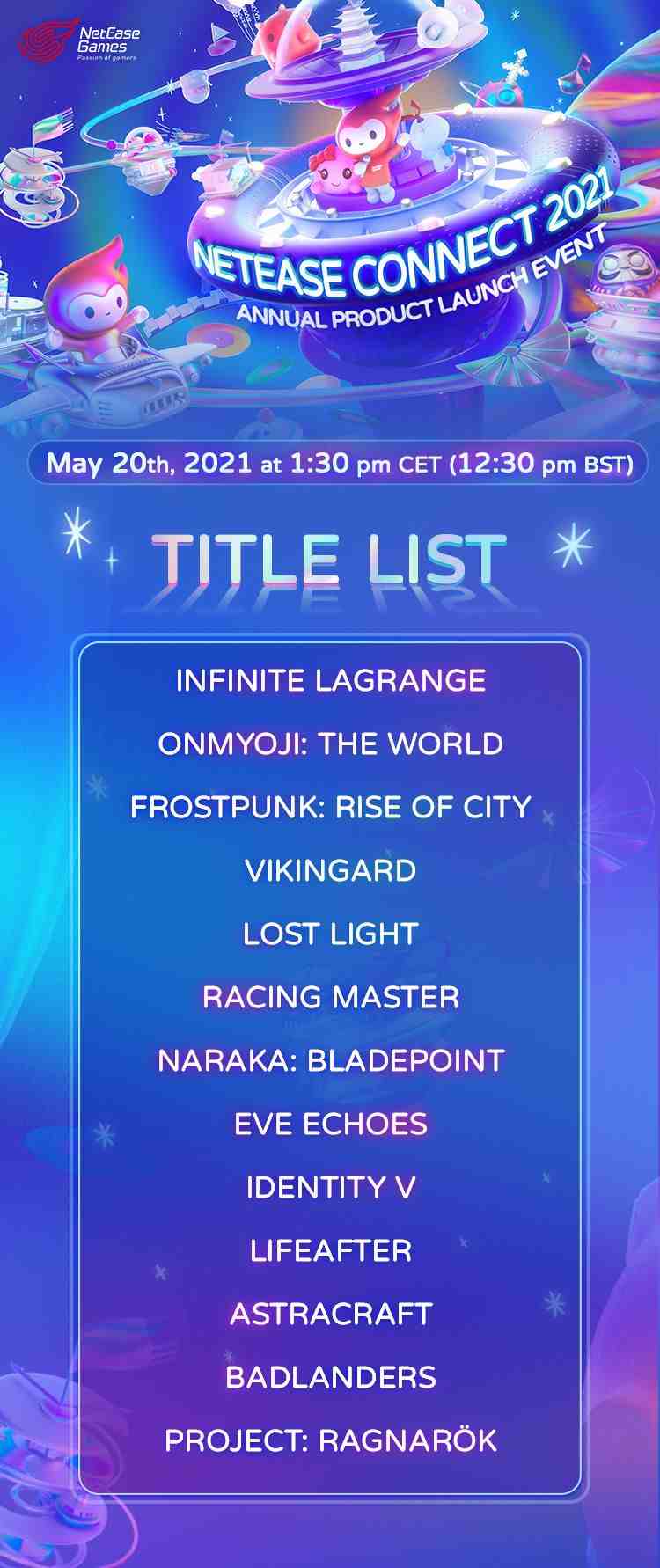 NetEase - diese 13 Games werden beim Launch-Event gezeigt